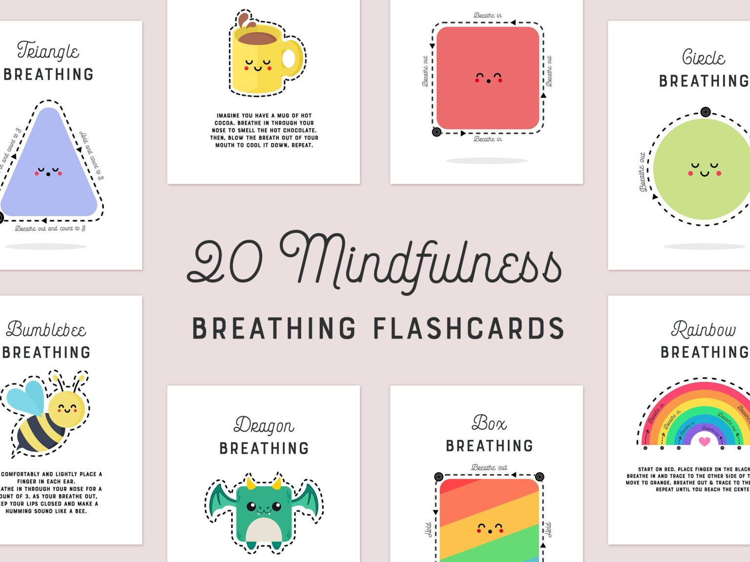 Printable Breathing Exercise Cards - We Love Printables