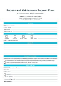 Maintenance Request Form Template Word - We Love Printables