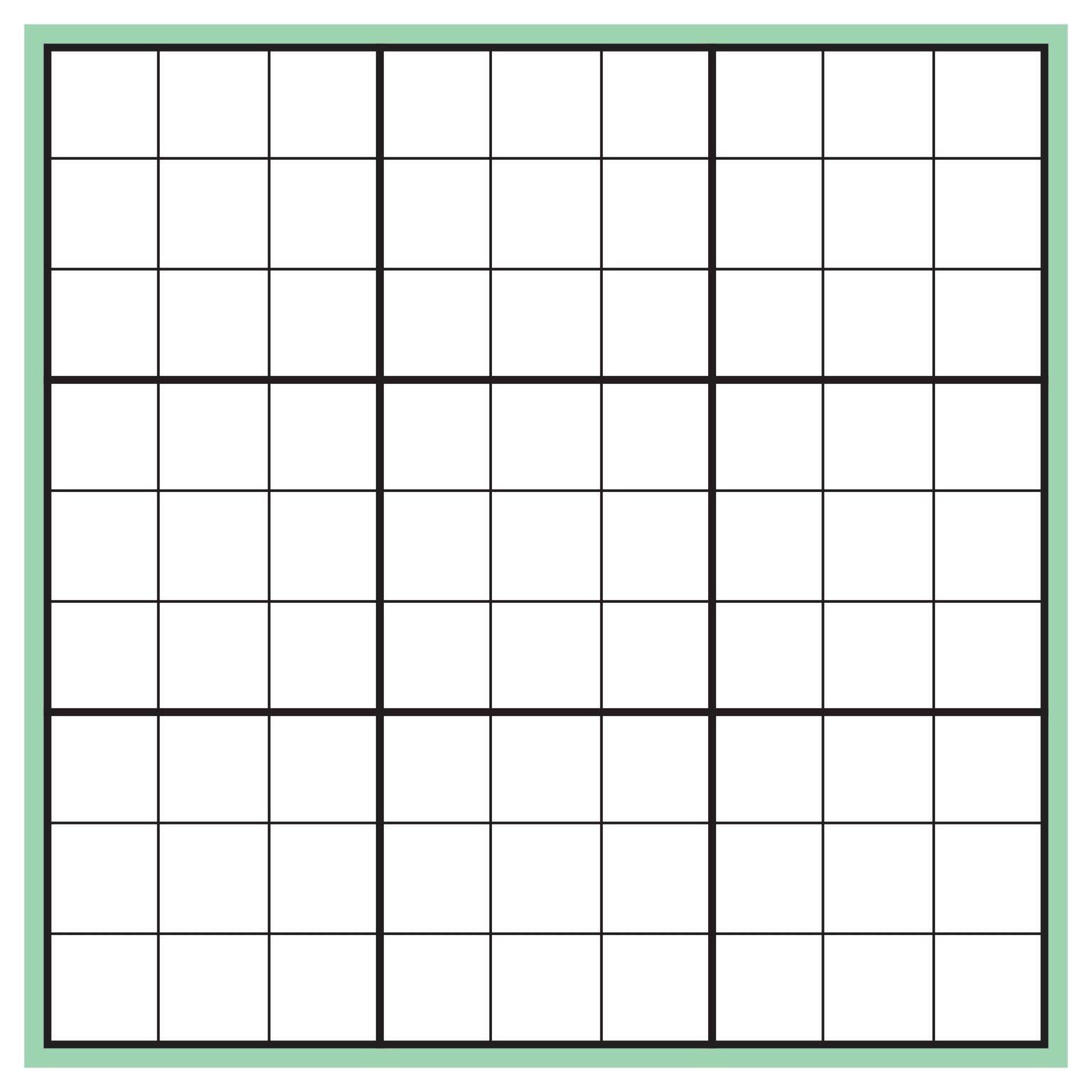 Sudoku Blank Grid Printable - We Love Printables