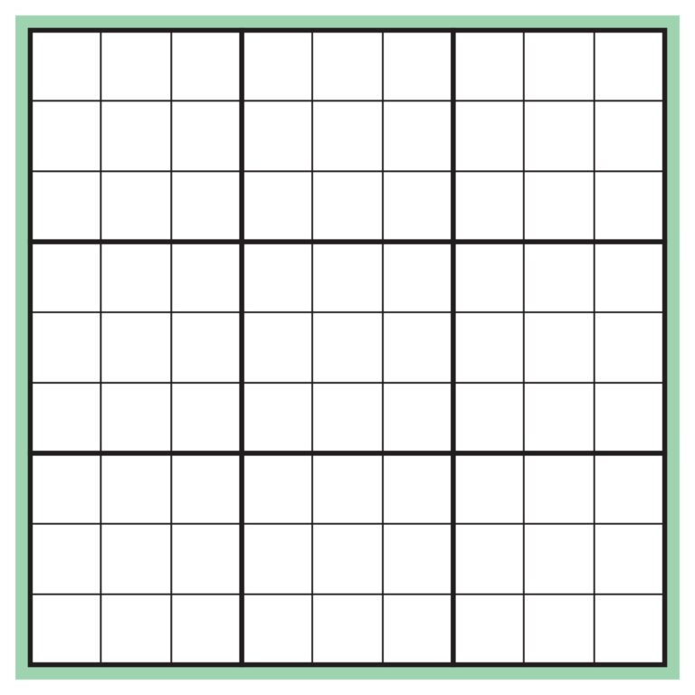 Sudoku Grid Printable Blank - We Love Printables