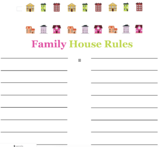 Freee Blank Printable House Rules - We Love Printables