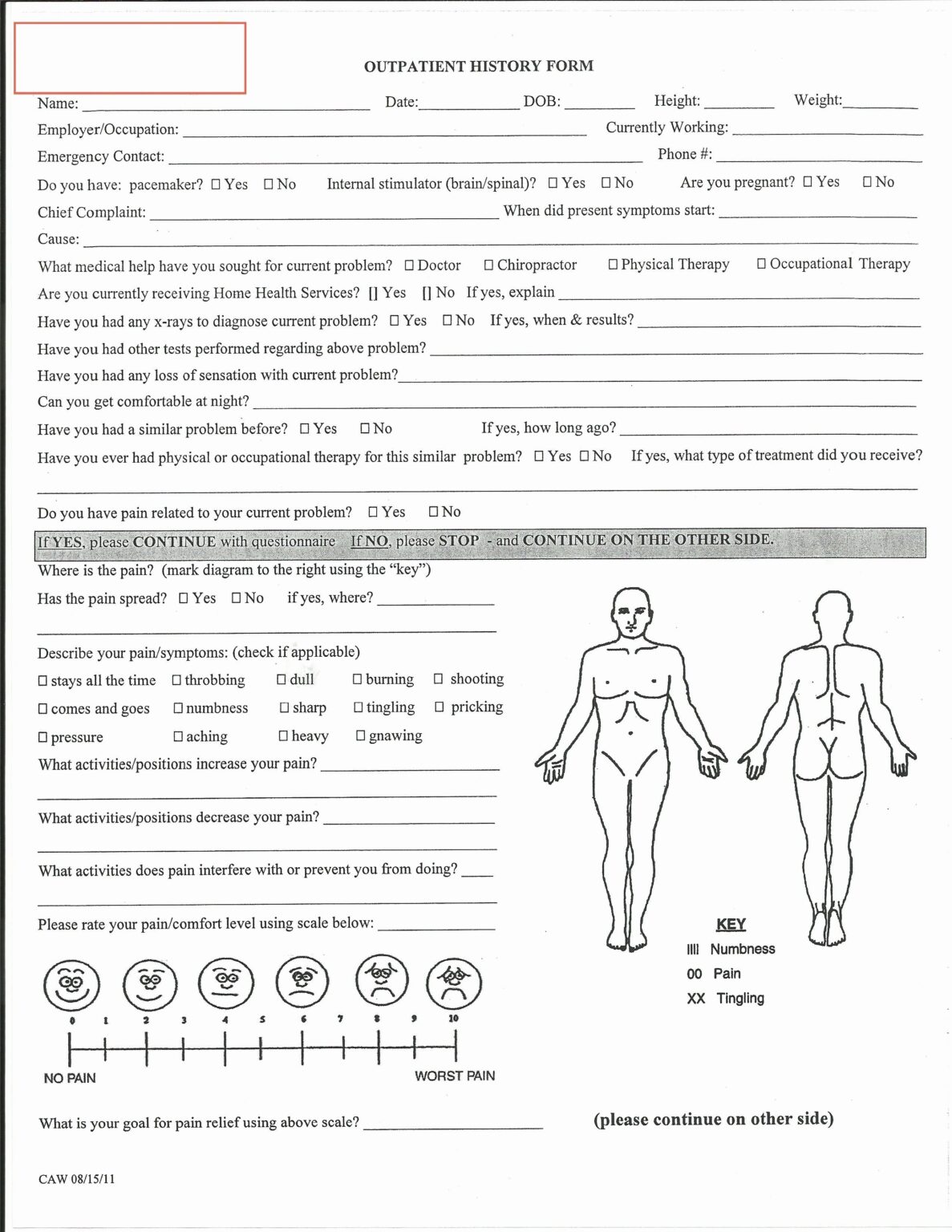 Printable Physical Examination Form - We Love Printables