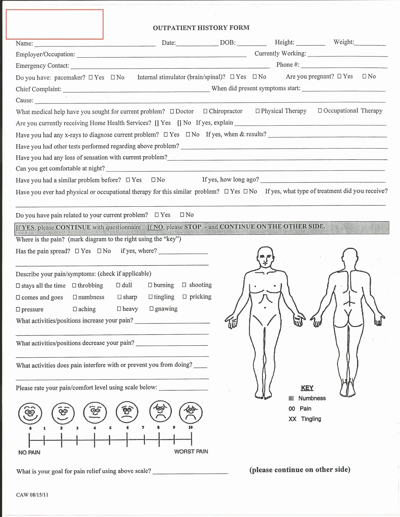 Printable Physical Examination Form - We Love Printables
