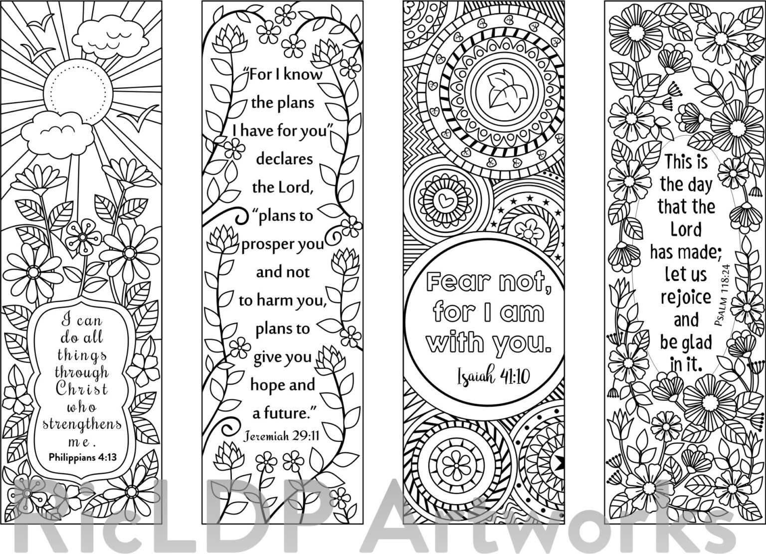 Free Printable Bible Verse Bookmarks To Color - We Love Printables