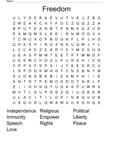 Free Printable Bible Word Search About Freedom - We Love Printables