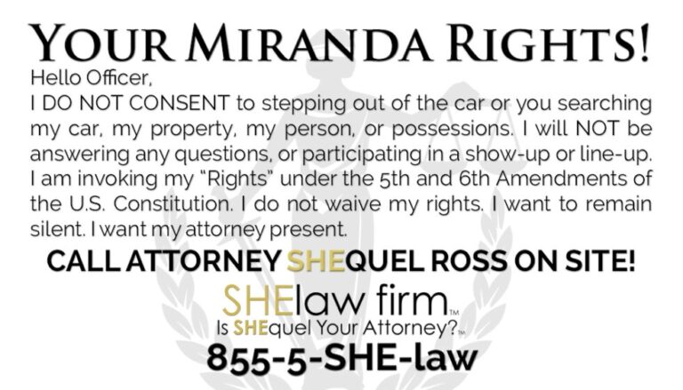 Printable Miranda Rights Card - We Love Printables