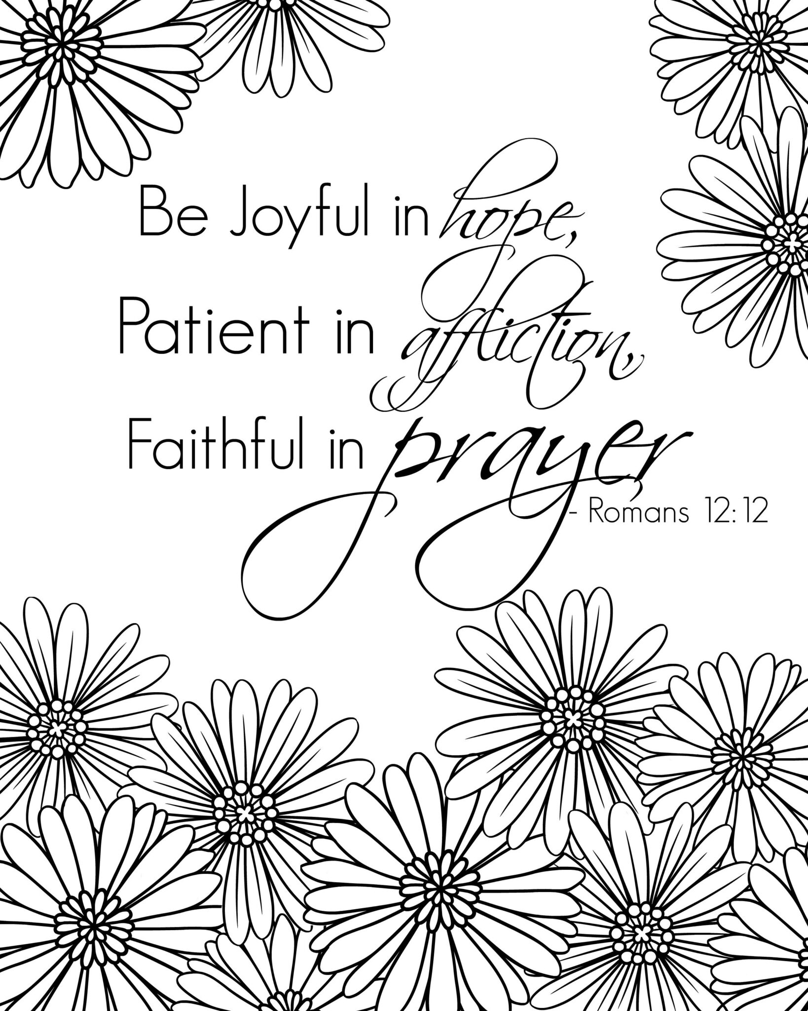 Bible Verse Coloring Pages Free Printable - We Love Printables