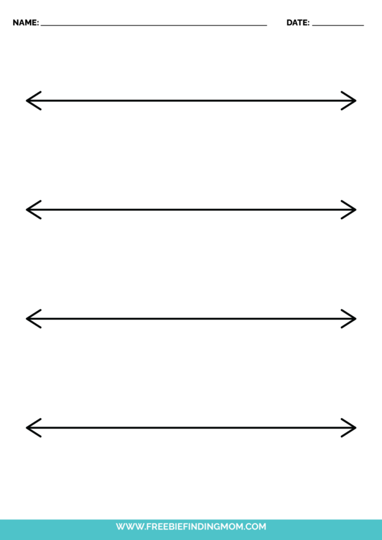 Blank Number Lines Printable - We Love Printables