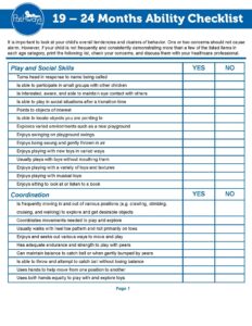 Printable Developmental Checklist For 2-3 Year Olds - We Love Printables