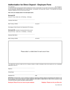 Direct Deposit Form Template - We Love Printables