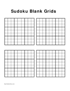 Sudoku Blank Printable Grids - We Love Printables