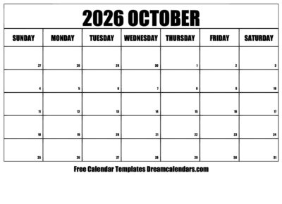 October 2026 Bangladesh Printable Calendar - We Love Printables