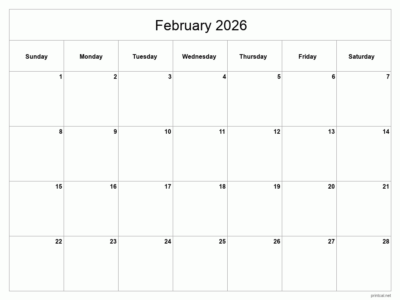 February 2026 Chile Printable Calendar - We Love Printables