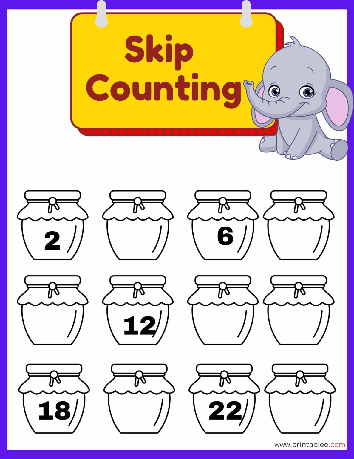 Free Printable Skip Counting Worksheets - We Love Printables