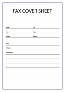 Printable Fax Cover Sheet Template: Streamline Your Communication ...