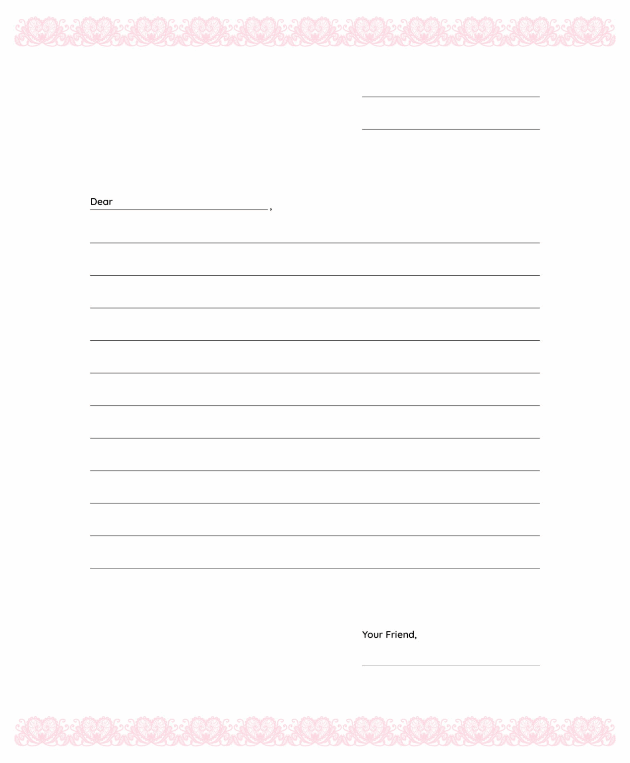 Letter Writing Template Printable: The Ultimate Guide - We Love Printables