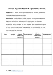 Free Printable Emotional Regulation Worksheets For Adults: Enhance Your ...