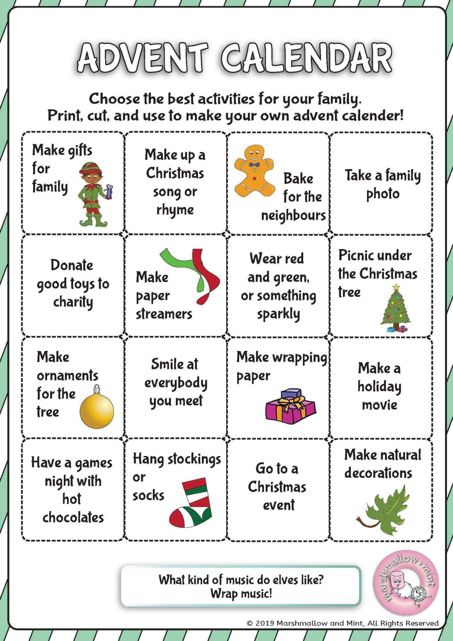 Free Printable Advent Worksheets: Enhance Your Holiday Season with Fun ...