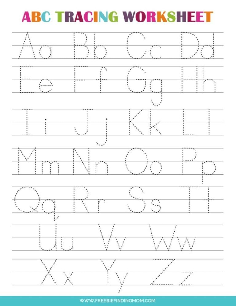 Free Printable Preschool Worksheets Tracing Letters: Enhancing Early ...