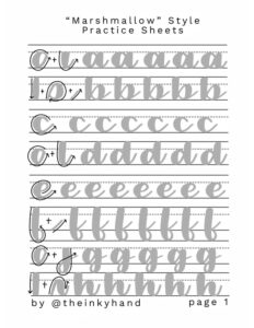 Free Printable Calligraphy Worksheets: Enhance Your Calligraphy Skills ...