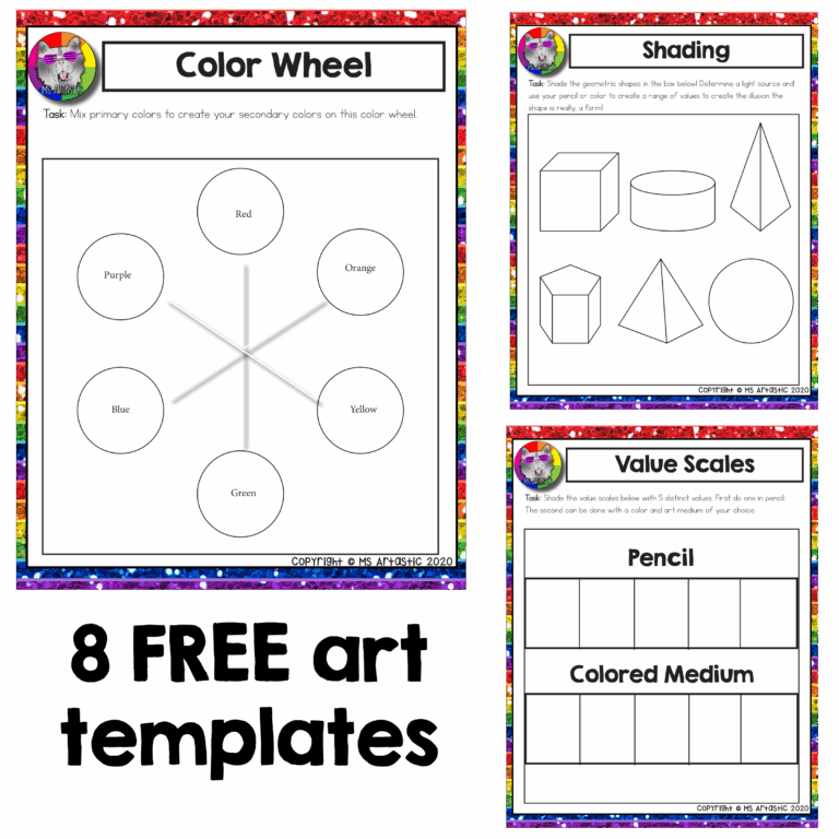 Free Printable Art Worksheets: Unleash Your Creativity - We Love Printables