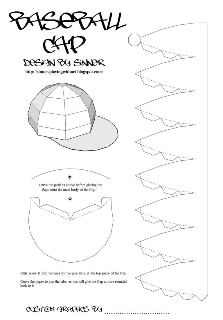 Baseball Hat Template Printable: Create Your Own Custom Cap Designs ...