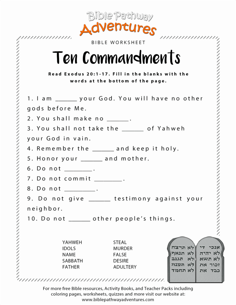 Free Printable Bible Worksheets For Adults - We Love Printables