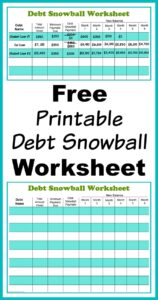Free Printable Debt Snowball Worksheet - Take Control of Your Finances ...
