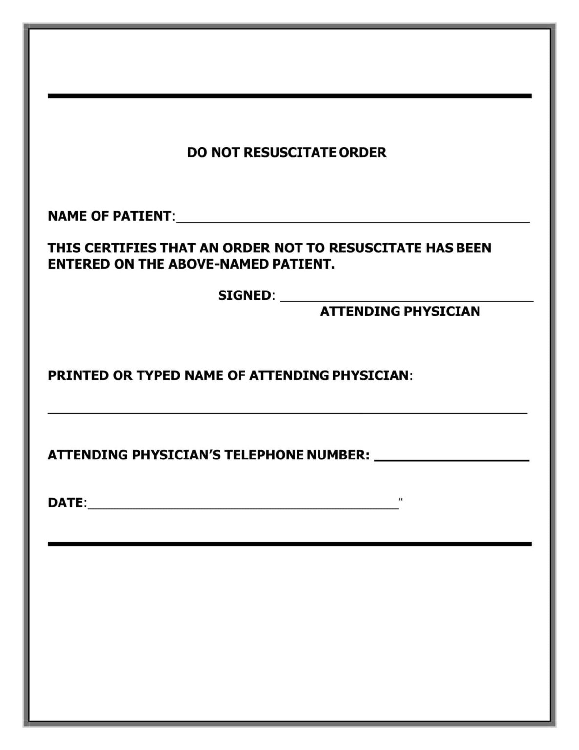 Free Printable DNR Form: A Vital Document for Your Healthcare Decisions ...