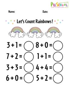 Addition Kindergarten Worksheet Printable: Enhancing Math Skills in ...
