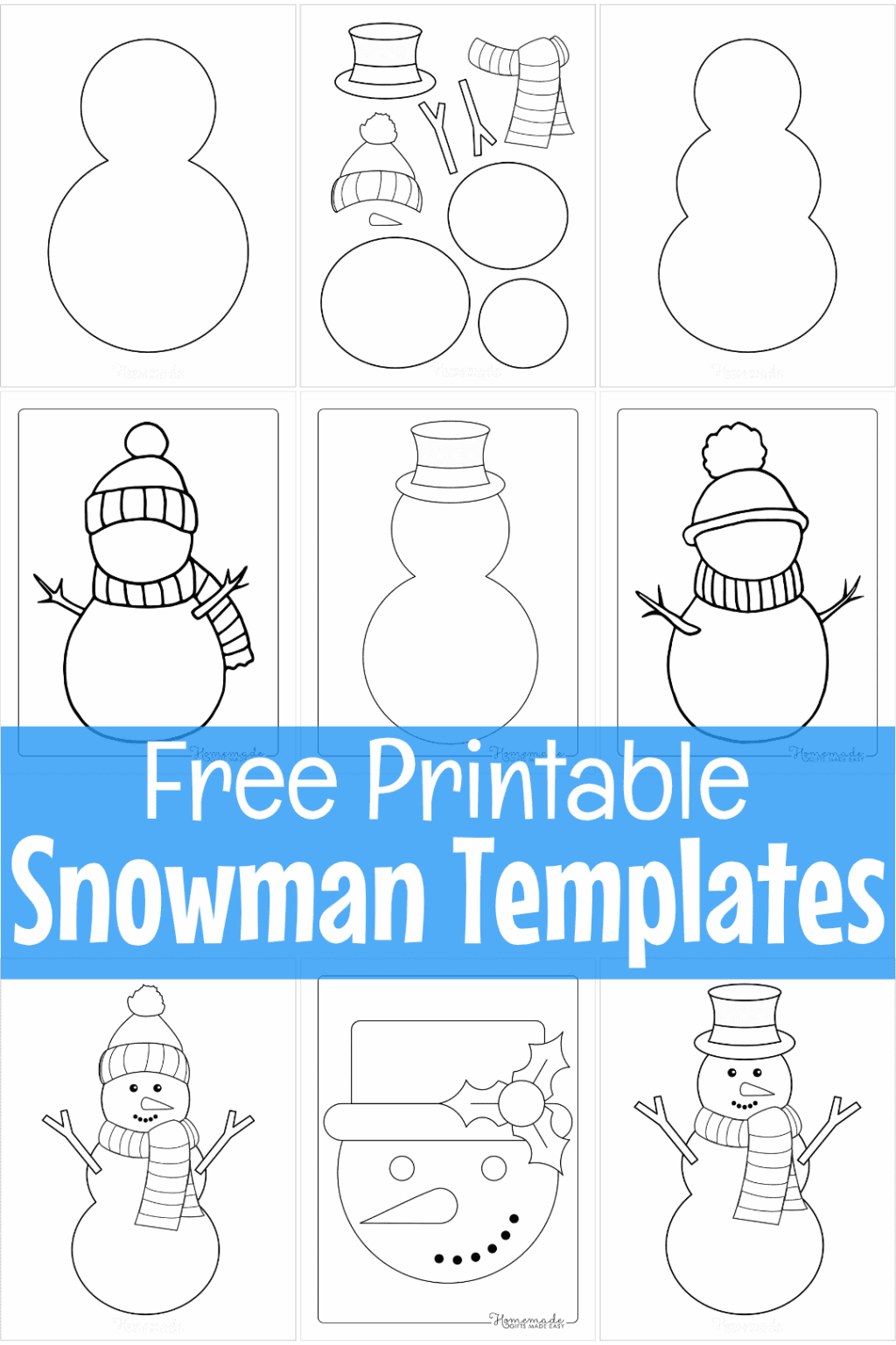 Snowman Template Printable: Create Your Own Winter Wonderland - We Love ...