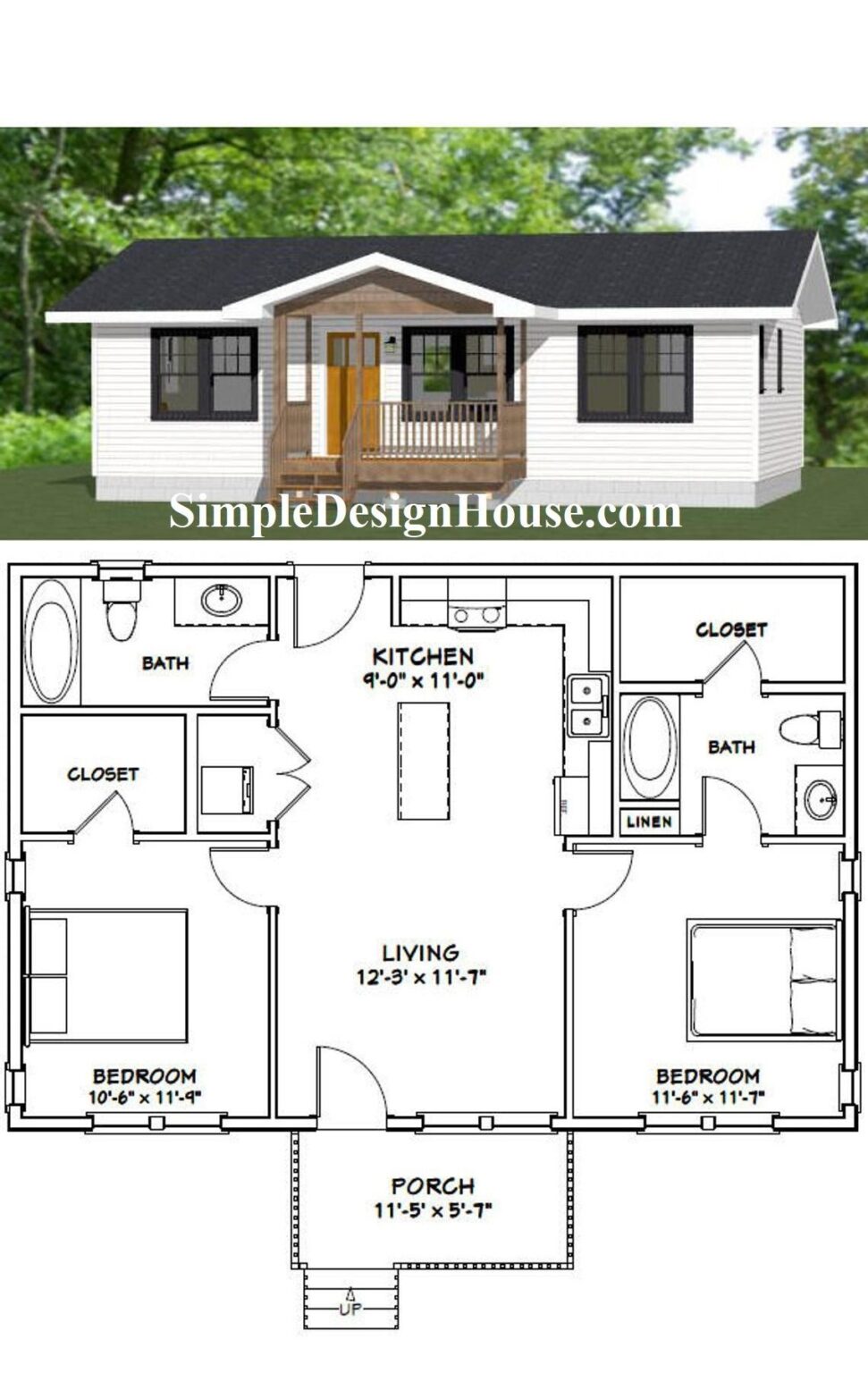 1000 Square Feet 2 Bedroom House Plans: A Perfect Blend of Comfort and ...