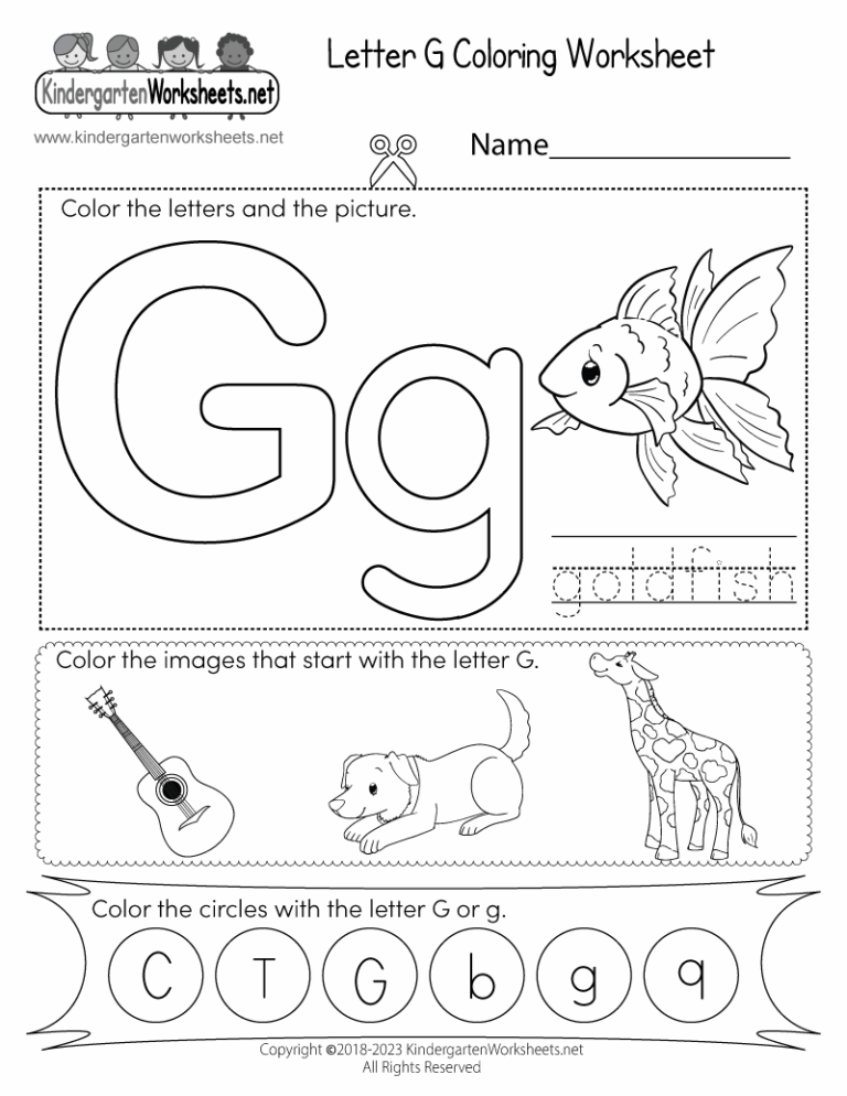 Letter G Worksheet Free Printable: Enhance Your Child's Learning ...
