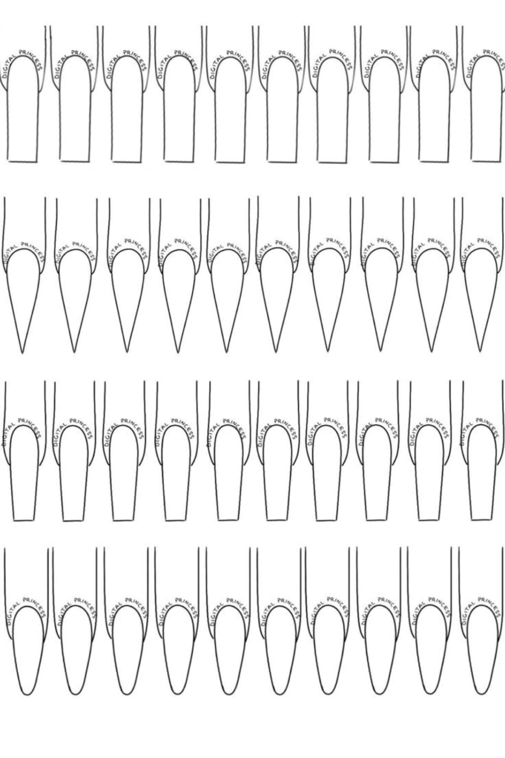 Printable Blank Nail Template: Get Creative with Your Nail Designs - We ...