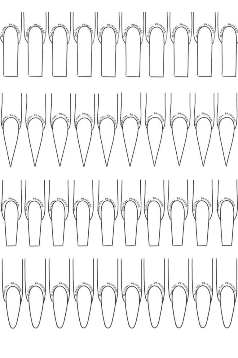 Printable Blank Nail Template: Get Creative with Your Nail Designs - We ...