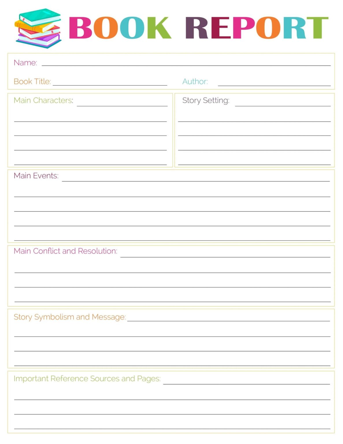 Book Report Form Printable: Your Ultimate Guide to Organizing Your ...