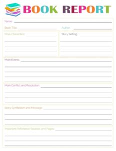 Book Report Form Printable: Your Ultimate Guide to Organizing Your ...