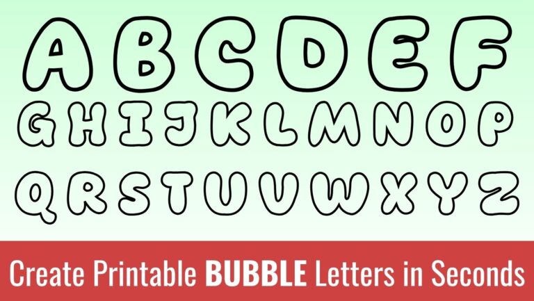 Bubble Letter Maker Printable: Create Fun and Unique Designs - We Love ...