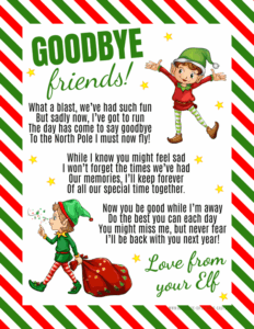 Printable Elf Goodbye Letter: A Heartwarming Way to Say Farewell to ...