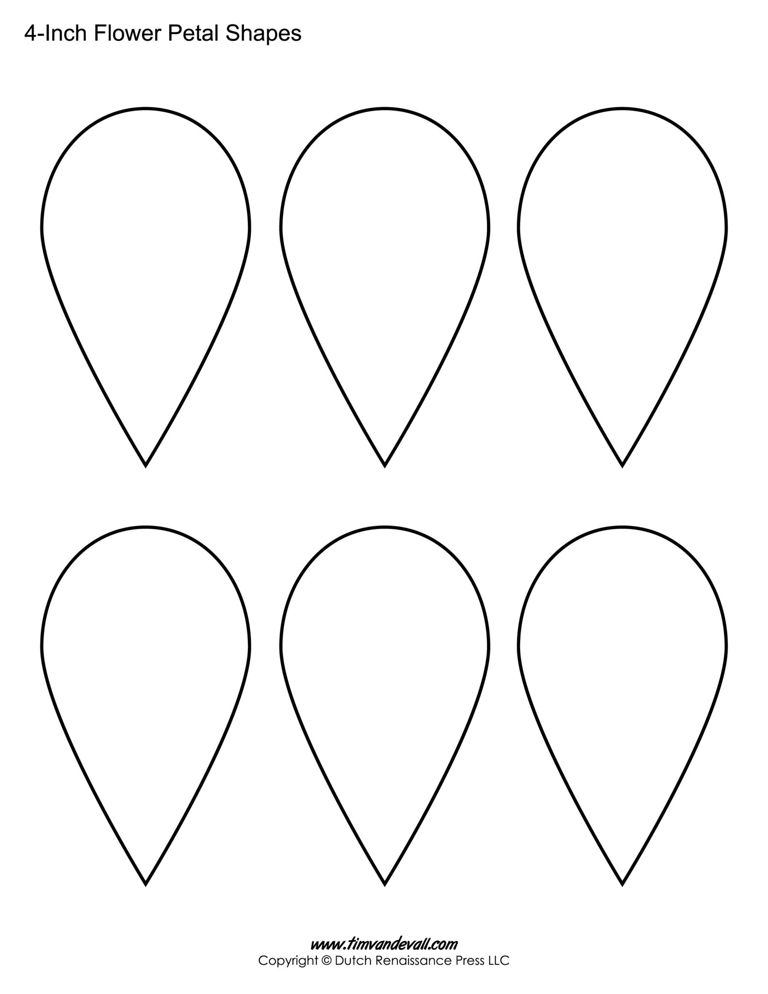 Cut Out Printable Free Paper Flower Petal Templates - We Love Printables