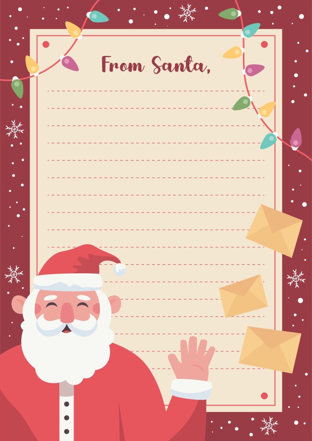 Santa Template Letter Printable: Make Your Child's Christmas Magical ...