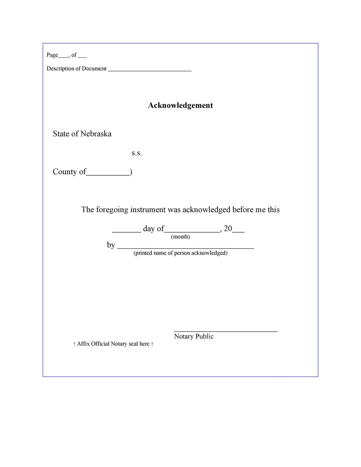 Free Printable Notary Forms Pdf Usa - We Love Printables