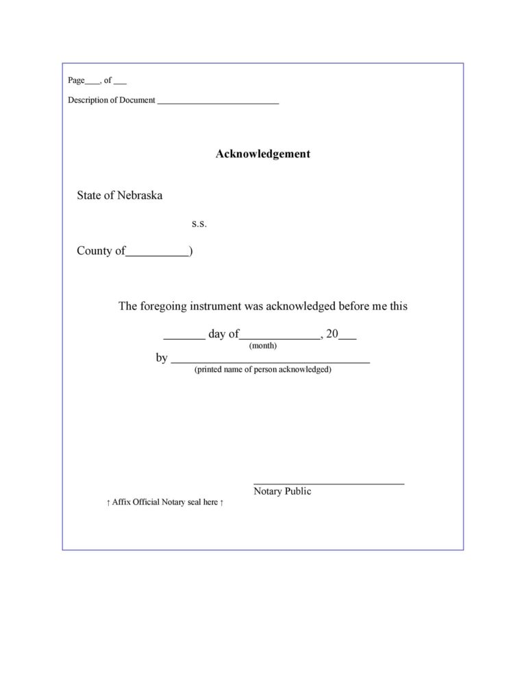 Free Printable Notary Forms Pdf Usa - We Love Printables