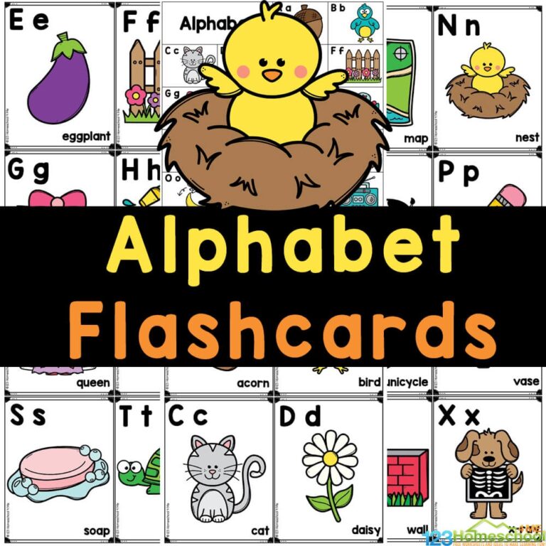 A To Z Alphabet Flash Cards Printable - We Love Printables