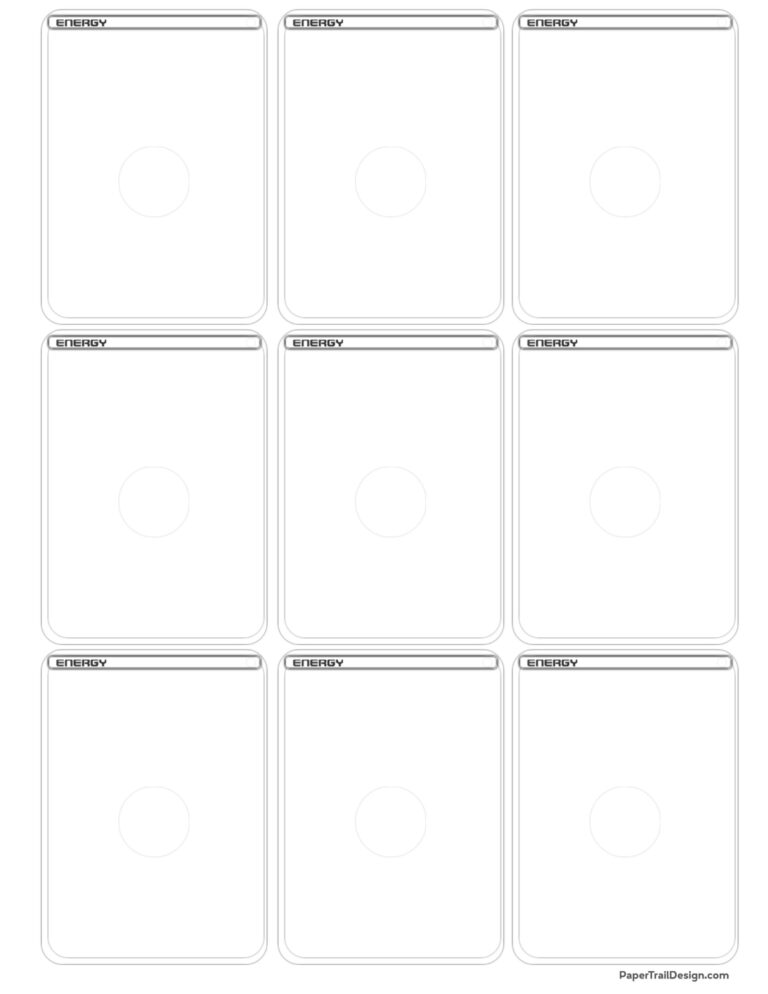 Pokemon Card Template Printable - We Love Printables